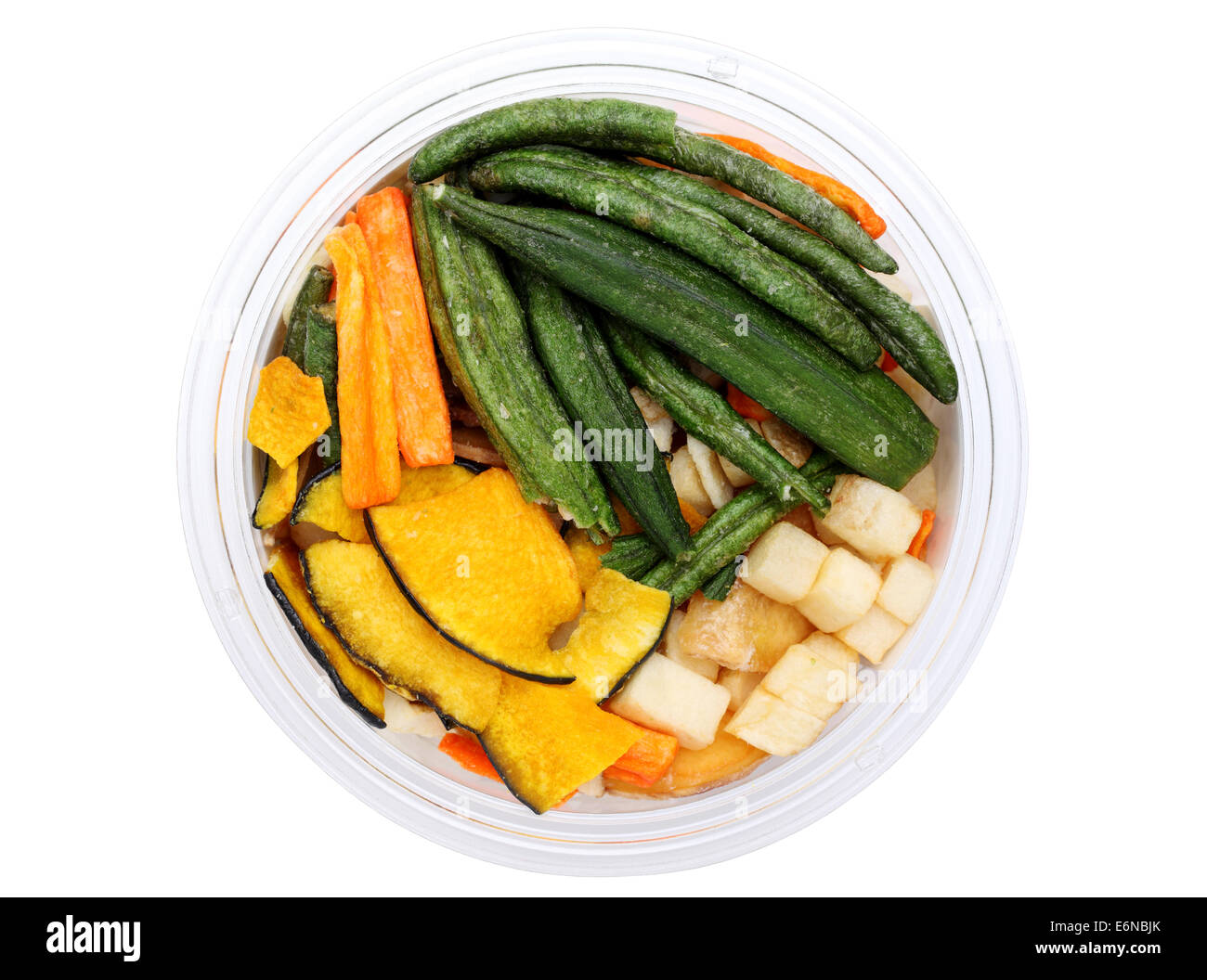 Mixture of dried vegetables on white background Stock Photo - Alamy