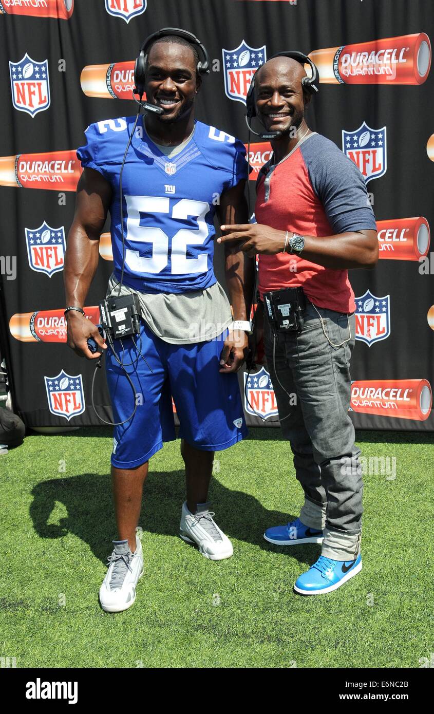 East Rutherford, NJ, USA. 27th Aug, 2014. Jon Beason, Taye Diggs in ...