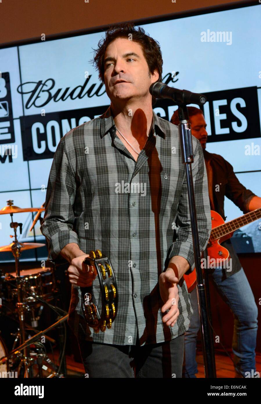 New York, NY, USA. 27th Aug, 2014. Pat Monahan on stage for MLB Cave ...