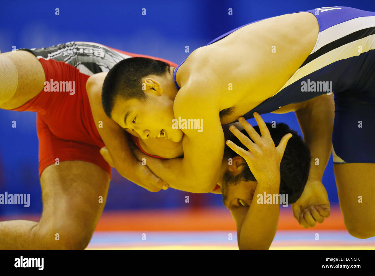 Nanjing, China. 27th Aug, 2014. Yajuro Yamasaki (JPN) Wrestling : Men's ...