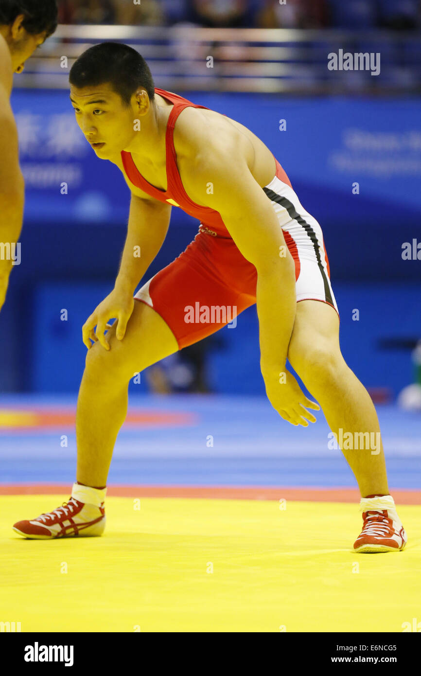 Nanjing, China. 27th Aug, 2014. Yajuro Yamasaki (JPN) Wrestling : Men's ...