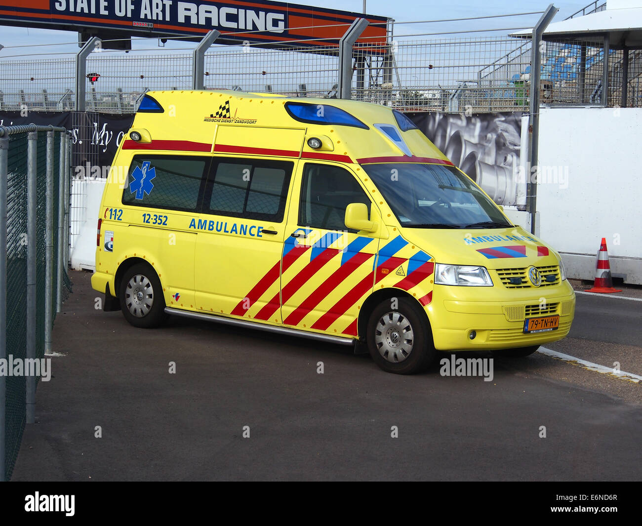 A Volkswagen ambulance, unit 12-352, seen in Zandvoort. This vehicle is ...