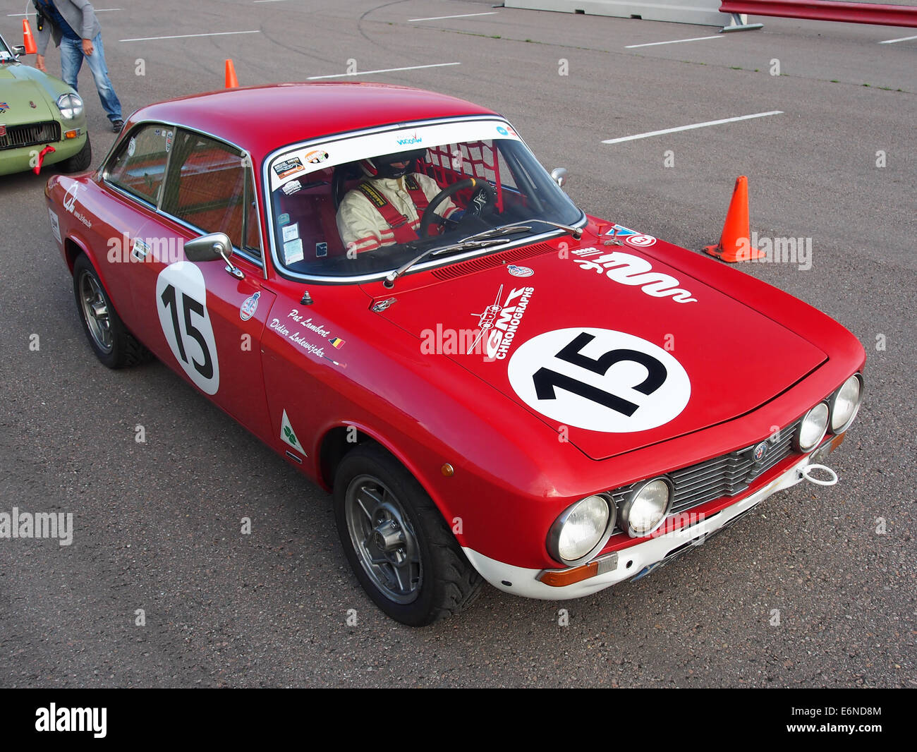 The Alfa Romeo No 15, a racing car, seen at the Zandvoort circuit ...