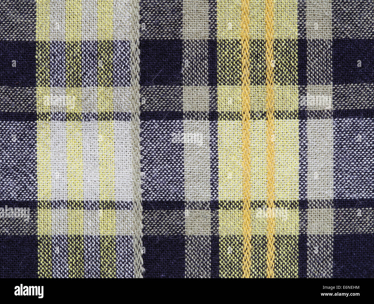 close up of gingham tablecloth fabric texture background Stock Photo ...