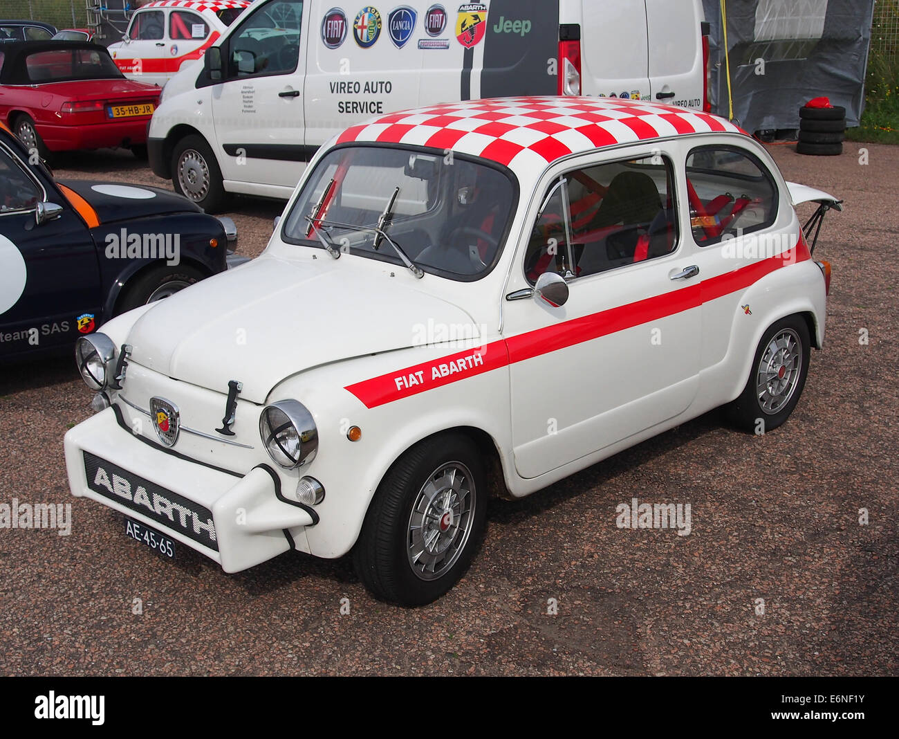 This image shows the Fiat 500 Abarth, a performance-oriented version of ...
