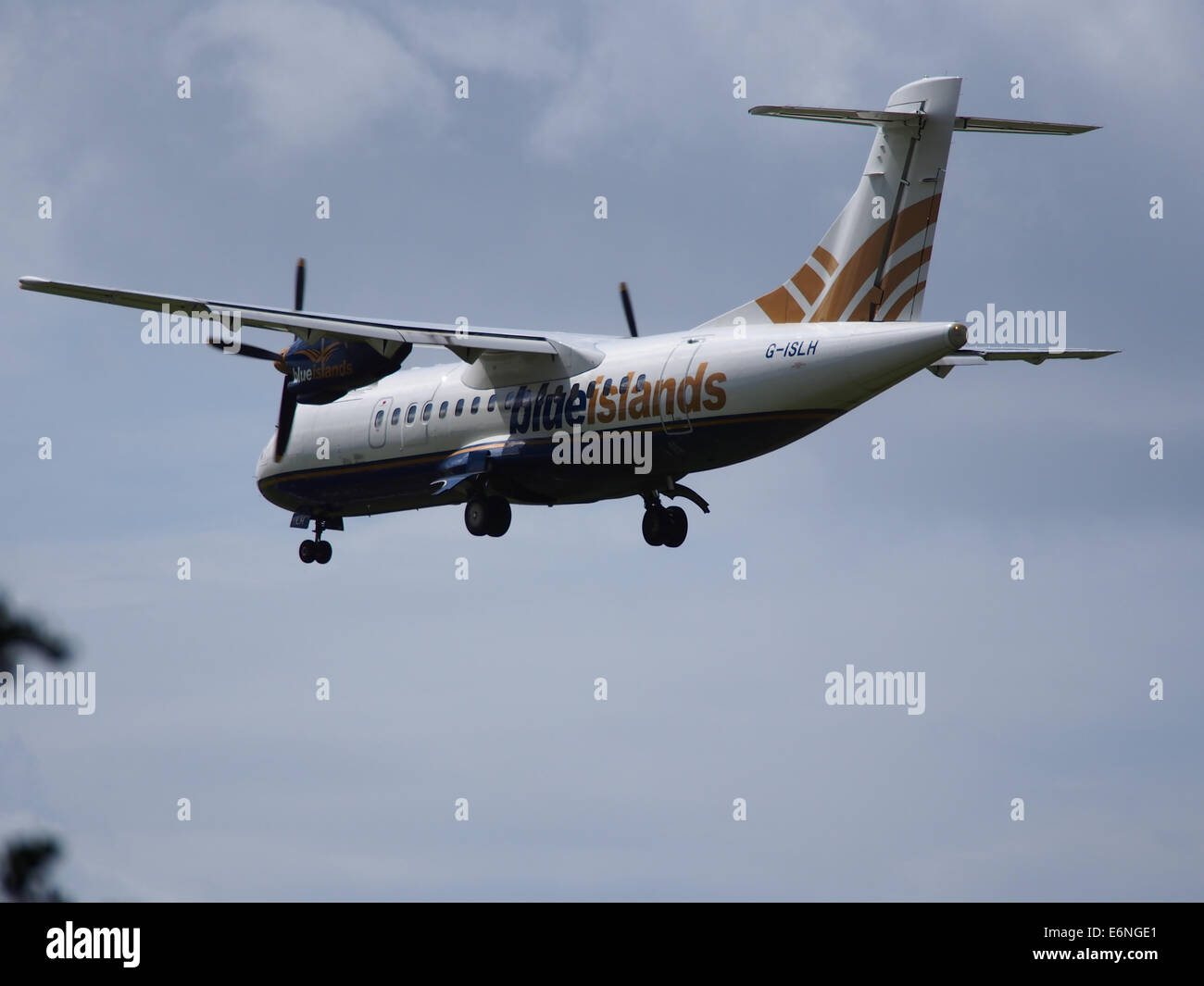 The G-ISLH Blue Islands ATR 42-320, with serial number 173, is shown ...