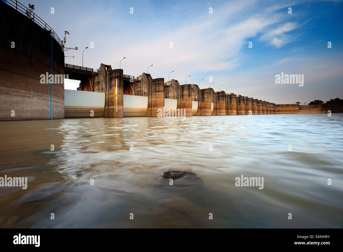 Water flowing from the dam, Water Gates for Irrigation Stock Photo - Alamy