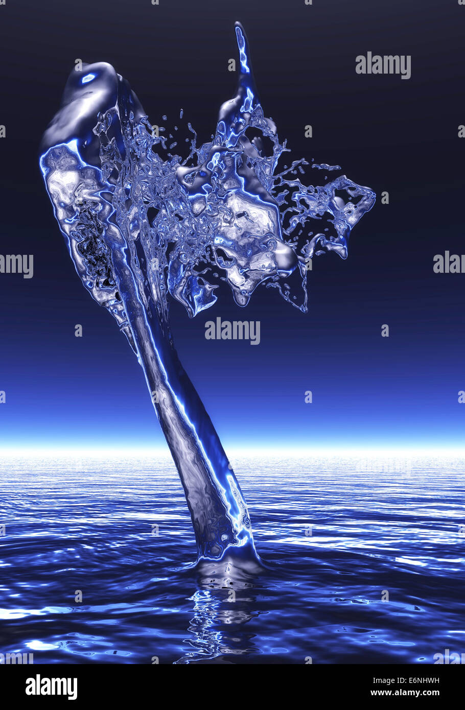 3D Illustration of splashing Fluid Stock Photo - Alamy