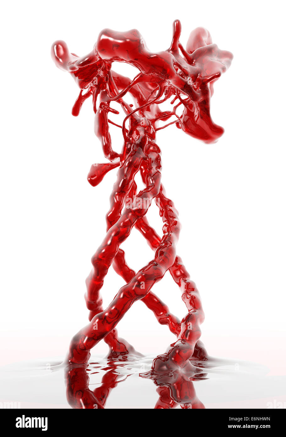 3D Illustration of splashing Fluid Stock Photo - Alamy