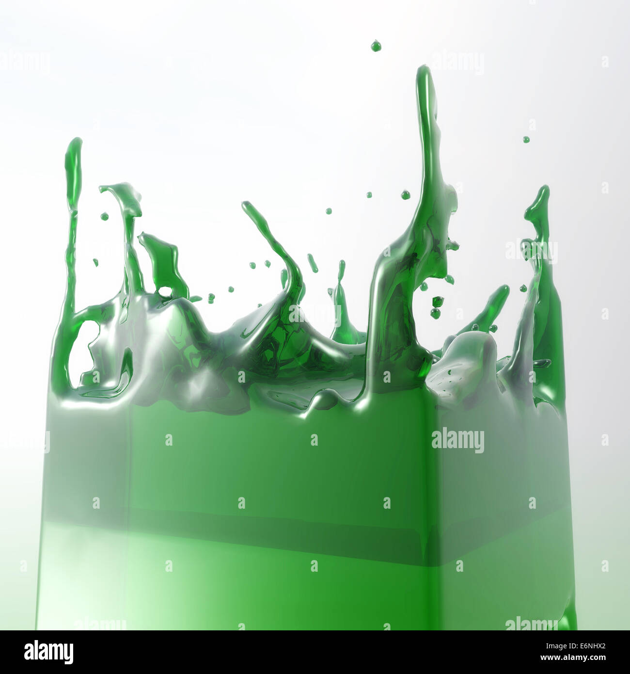 3D Illustration of splashing Fluid Stock Photo - Alamy