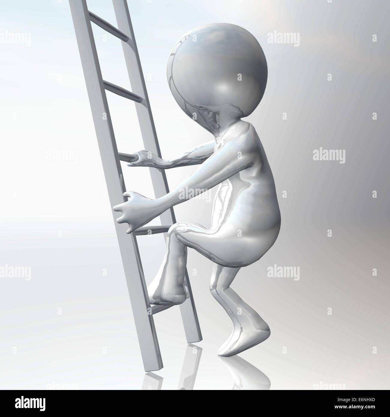 Stickman ladder hi-res stock photography and images - Alamy