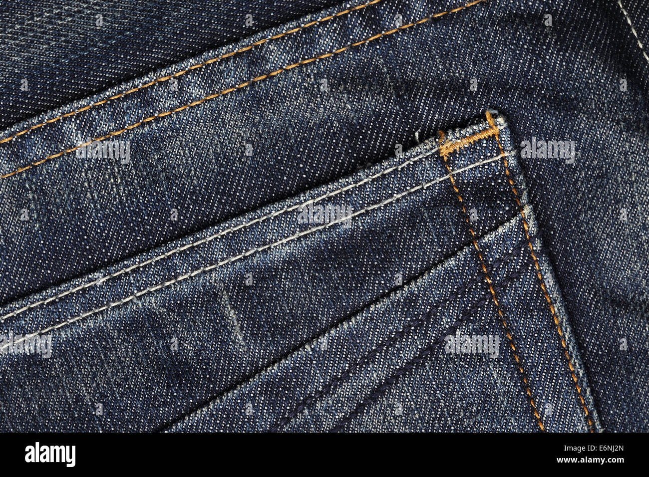 Close up of blue Jeans pocket texture with stitches Stock Photo - Alamy