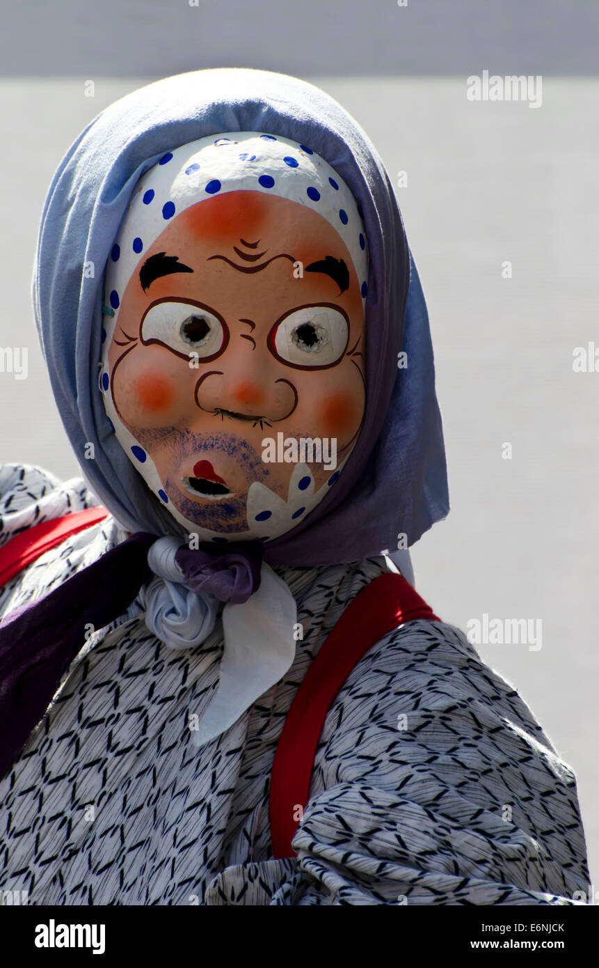 Person in a strange mask promoting a show at the annual Festival Fringe ...