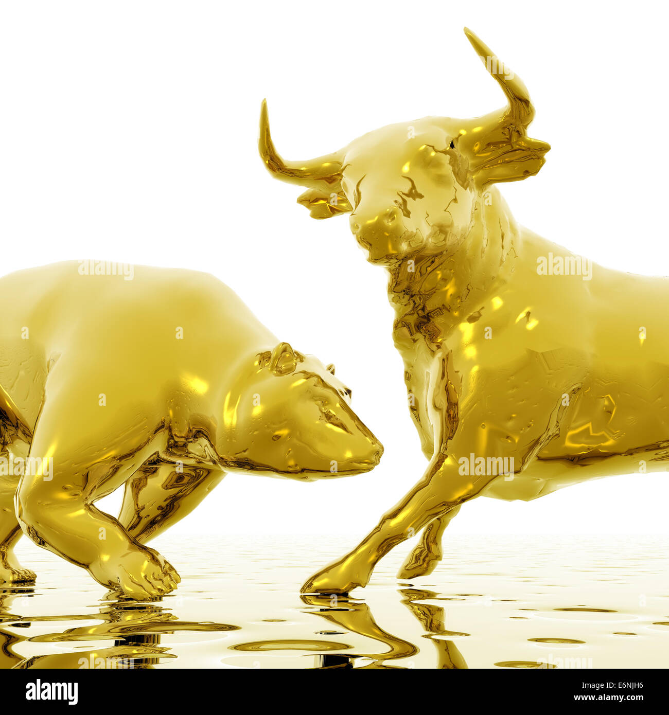 Digital Illustration of Bull and Bear Stock Photo - Alamy