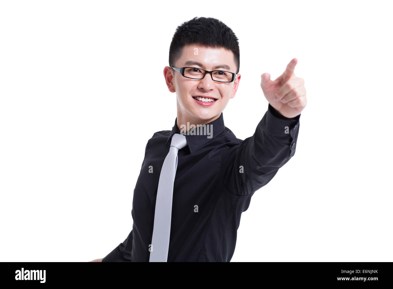 Man pointing the way forward hi-res stock photography and images - Alamy