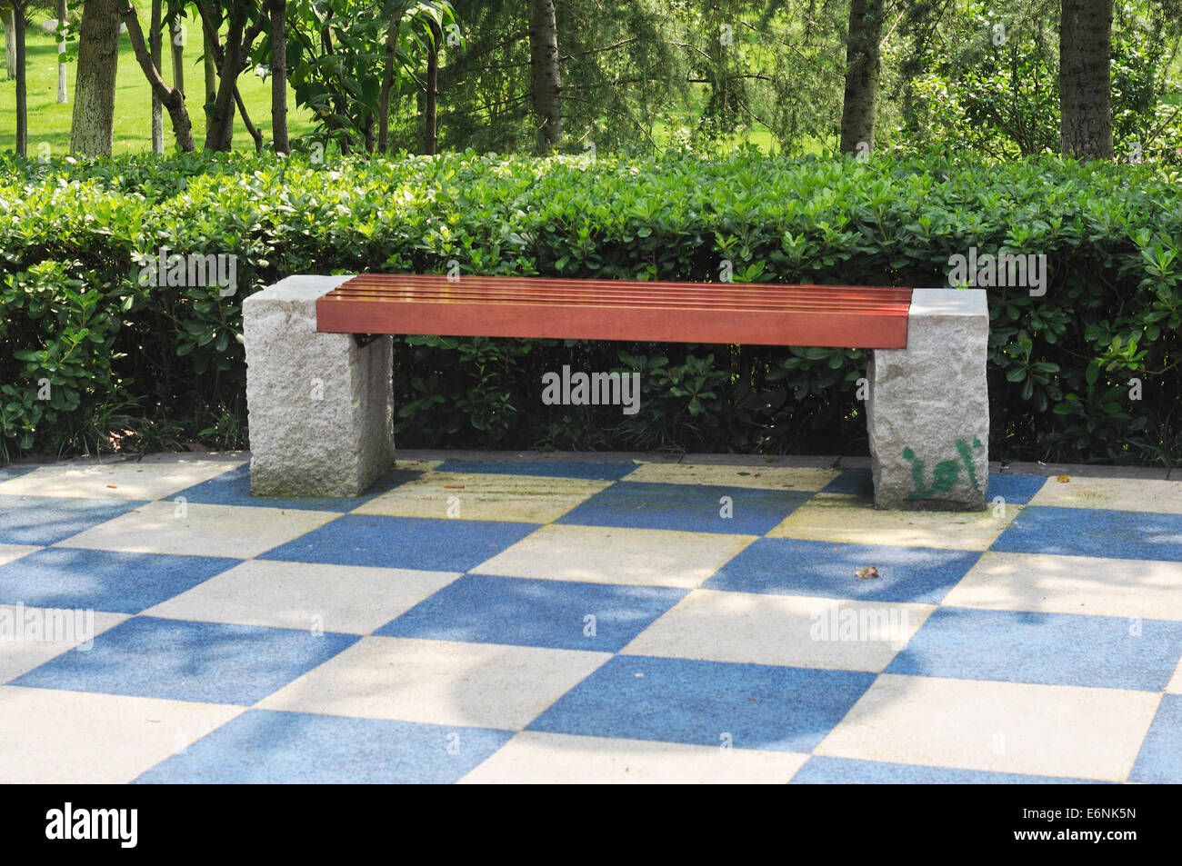 bench at a park Stock Photo - Alamy