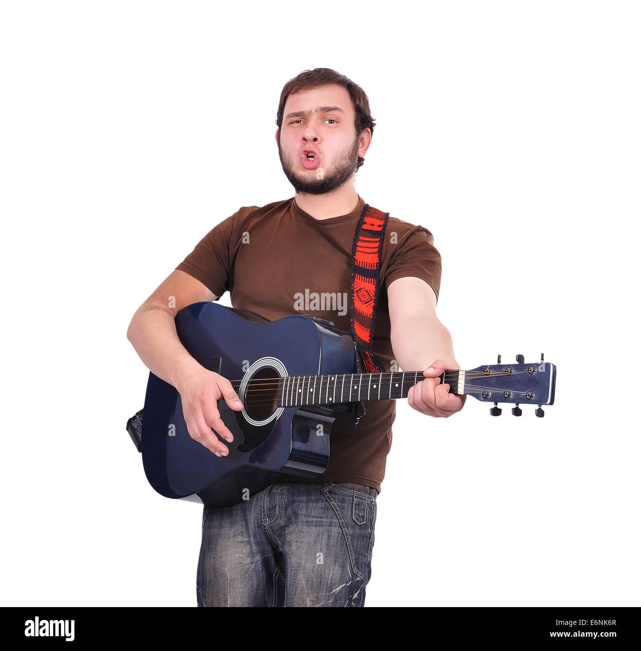 Handsome young man playing guitar hi-res stock photography and images ...