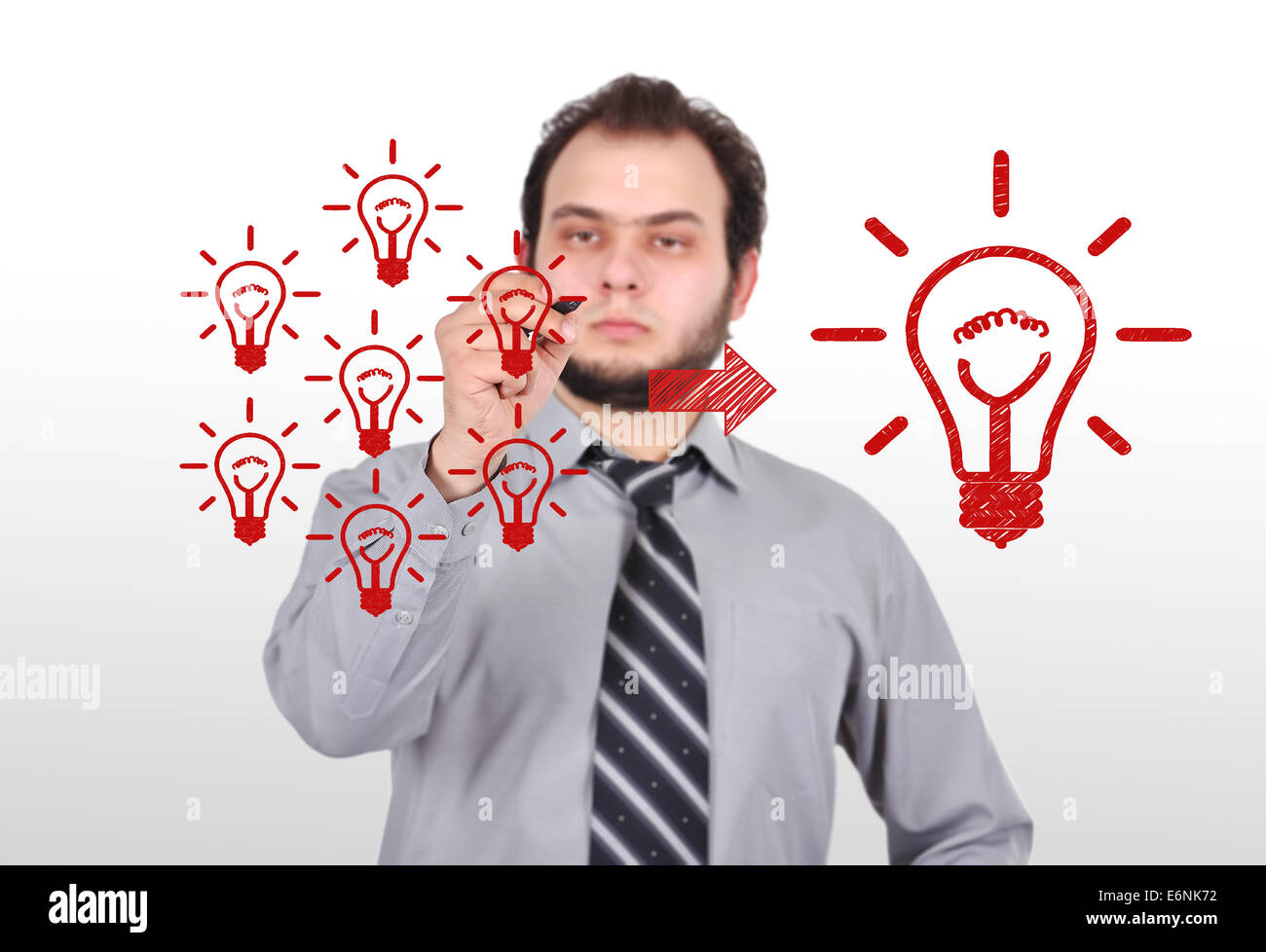 Professional businessman bulb idea hi-res stock photography and images ...