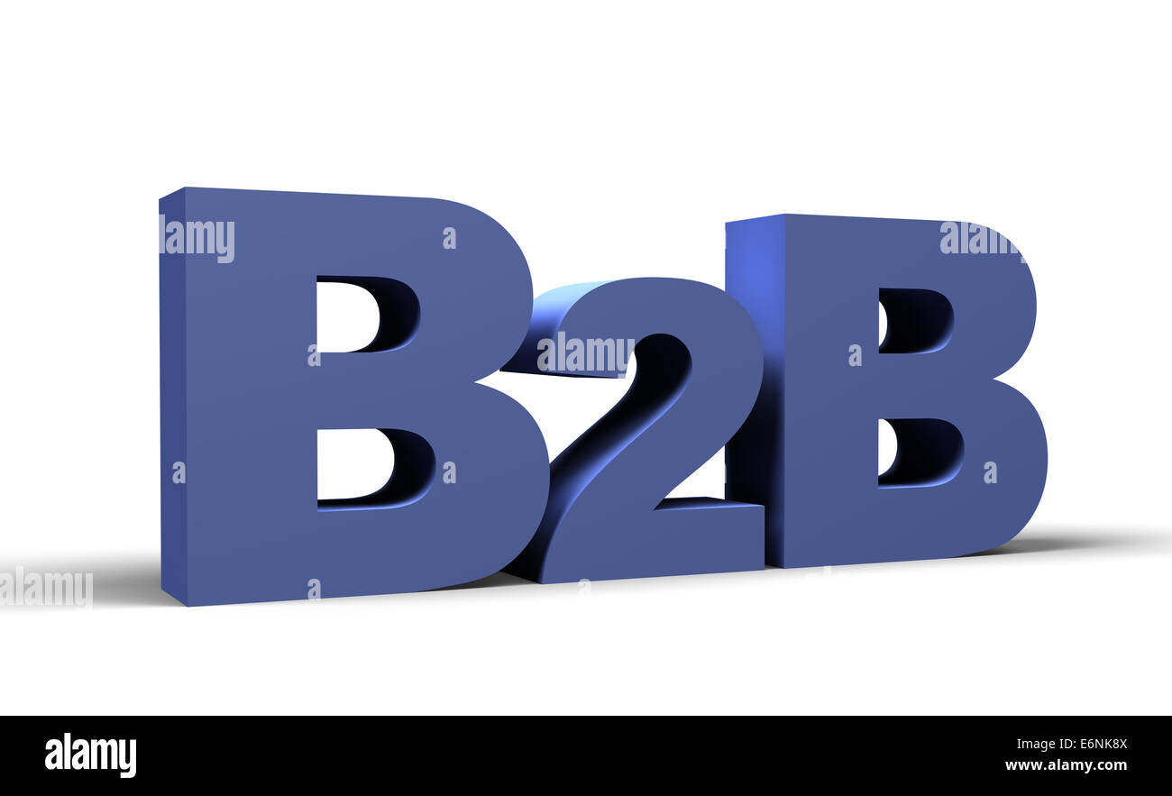 B2B 3d render, Business 2 business sign Stock Photo - Alamy