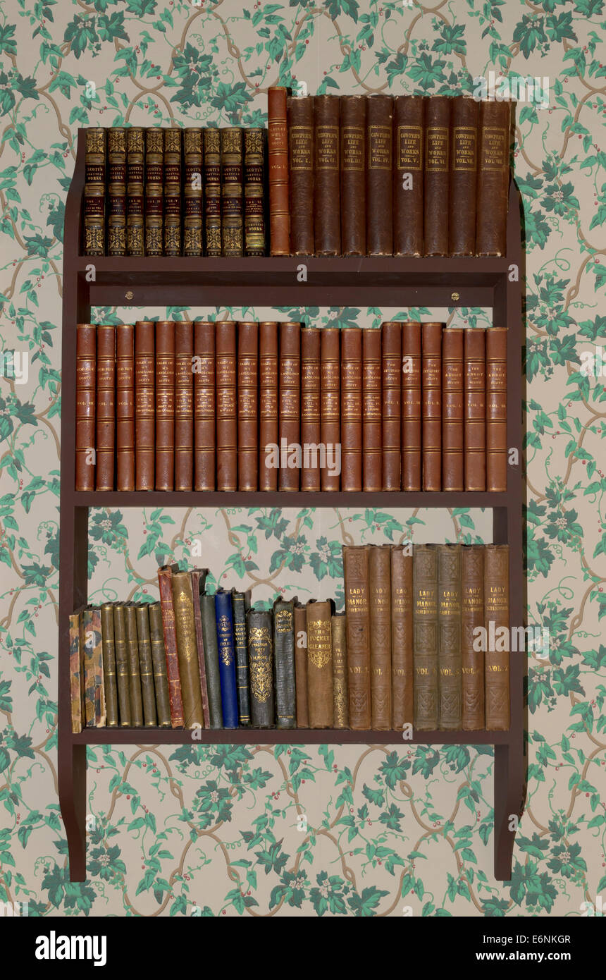 Wooden bookcase full of books hi-res stock photography and images - Alamy