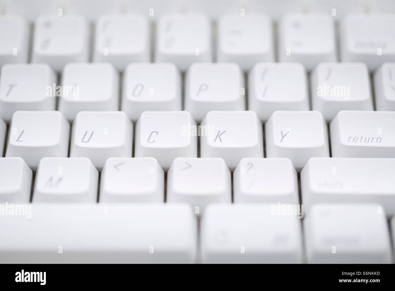 Word LUCKY on keyboard Stock Photo - Alamy