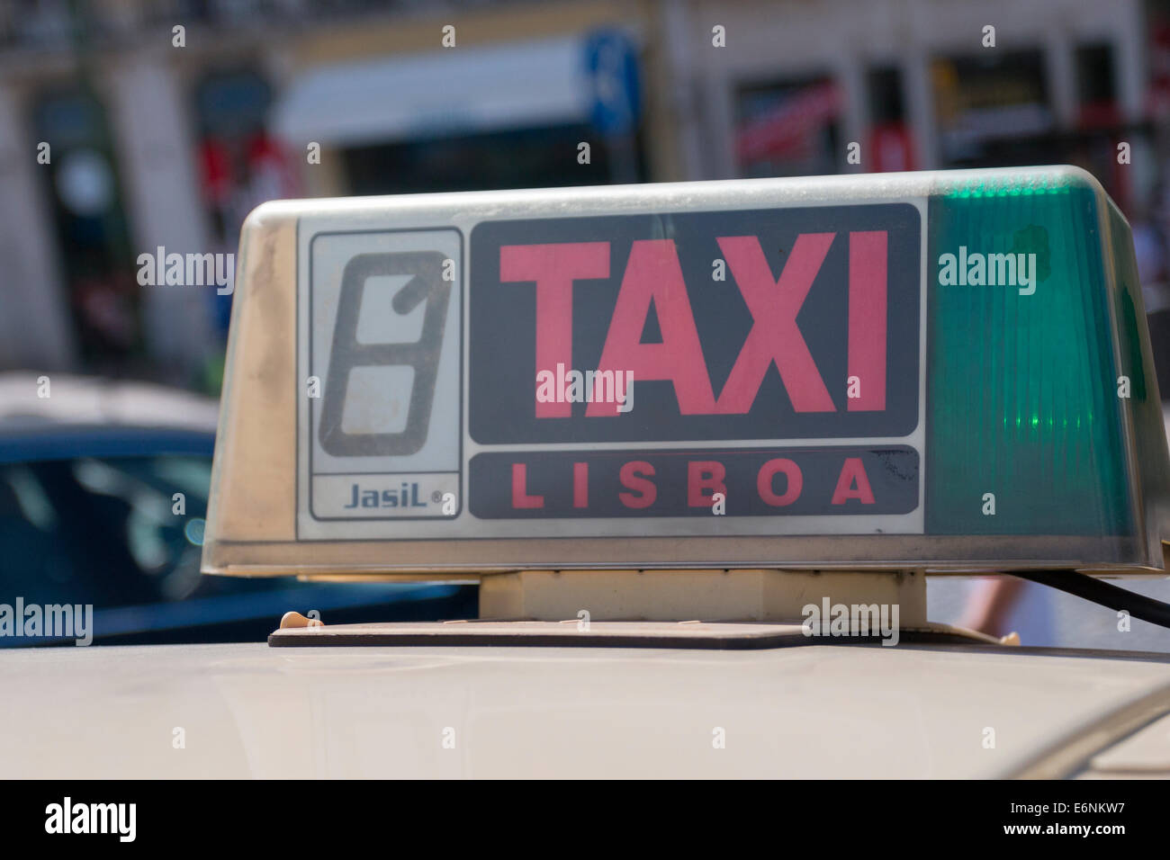 Lissabon taxi shield Stock Photo - Alamy