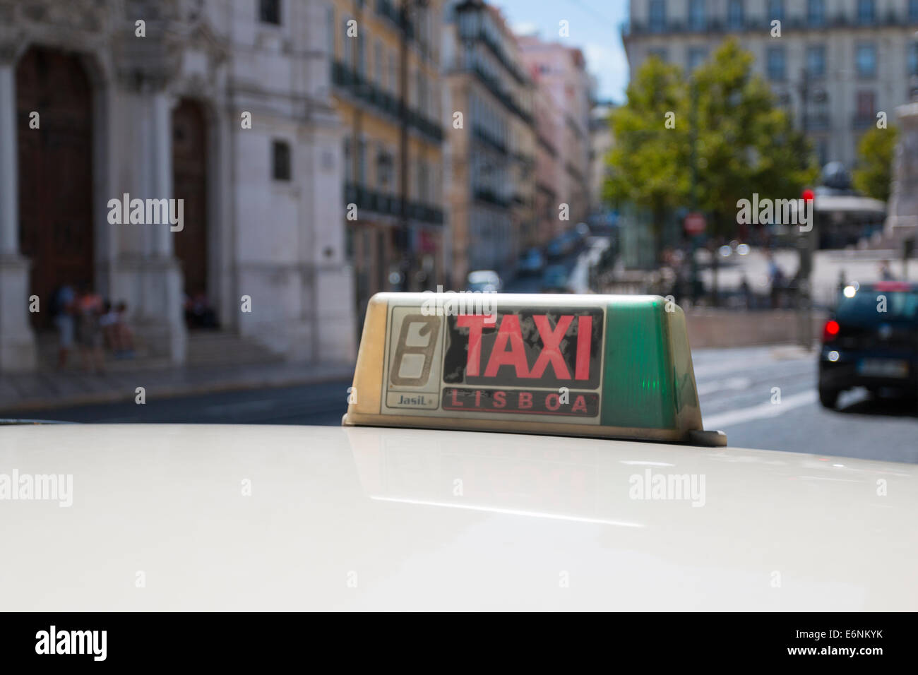 Lissabon taxi shield Stock Photo - Alamy
