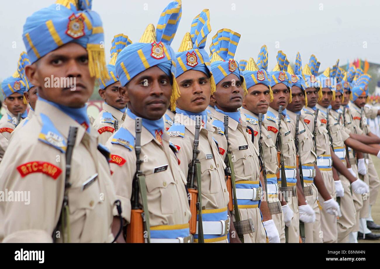Srinagar, Indian-controlled Kashmir. 28th Aug, 2014. Newly trained ...