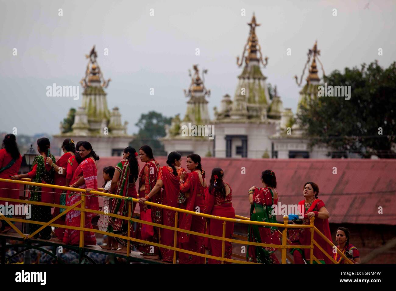 Kathmandu, Nepal. 27th Aug, 2014. Hindu women celebrate the Teej ...