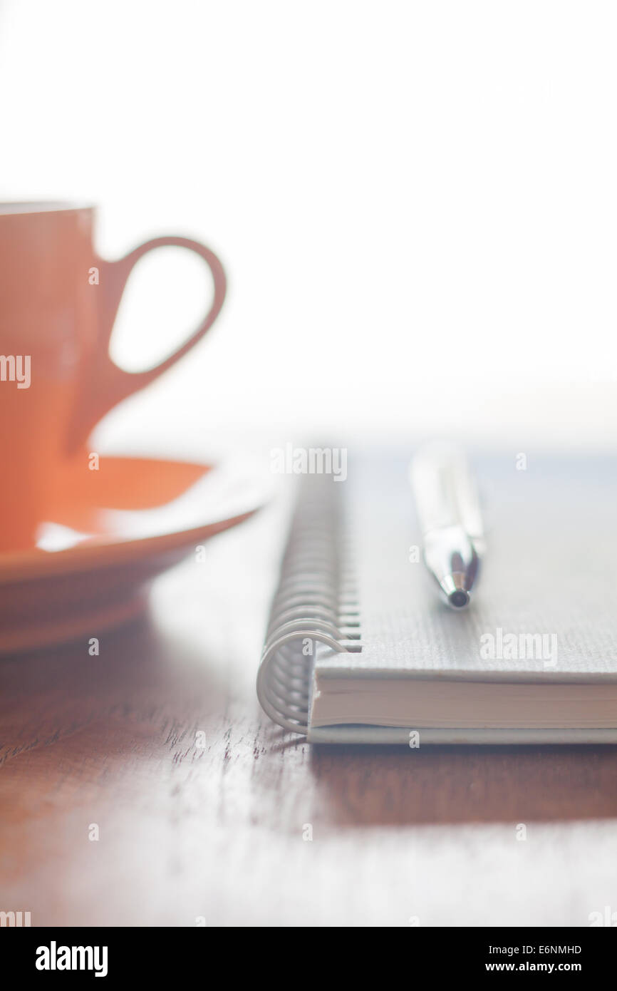 Espresso cup pen table hi-res stock photography and images - Alamy