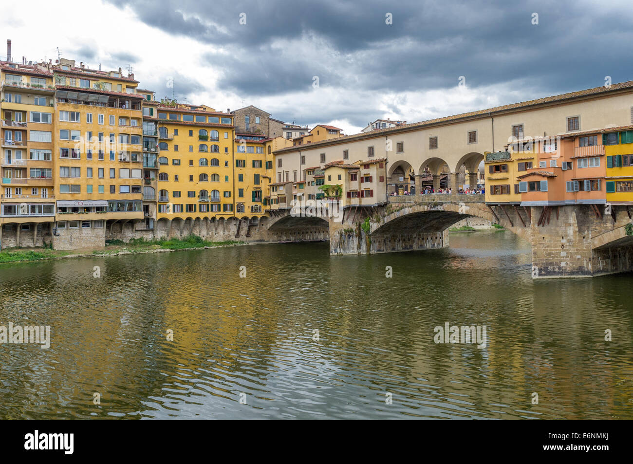The Ponte Vecchio is a Medieval stone closed-spandrel segmental arch ...