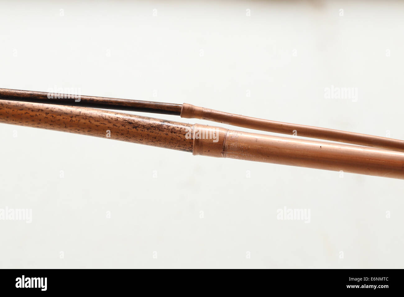 welds joint of copper pipe of air conditioner system Stock Photo - Alamy