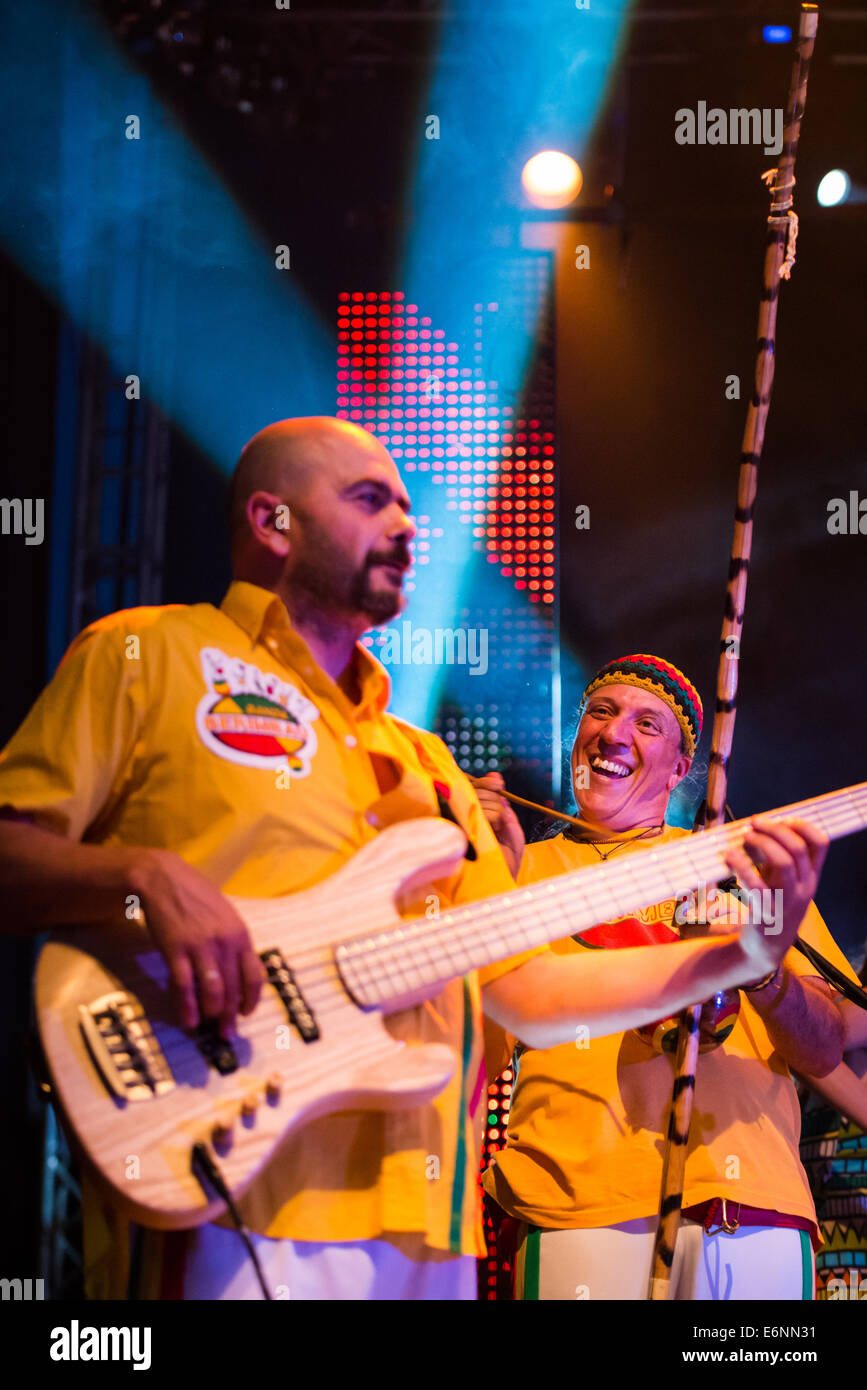 Trieste based Brazilian percussion group Banda Berimbau performing at ...