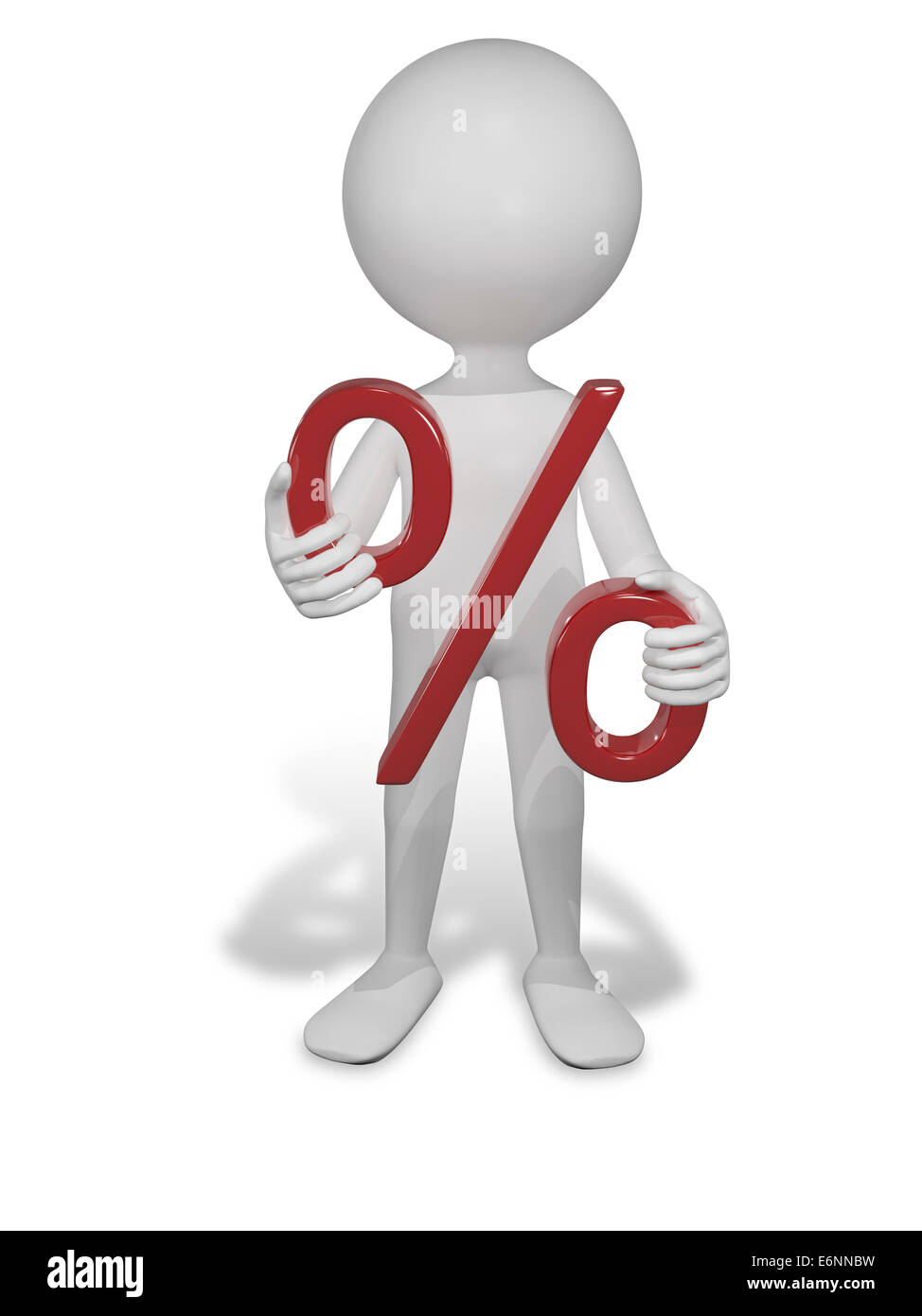 illustration abstract white man with a percentage Stock Photo - Alamy