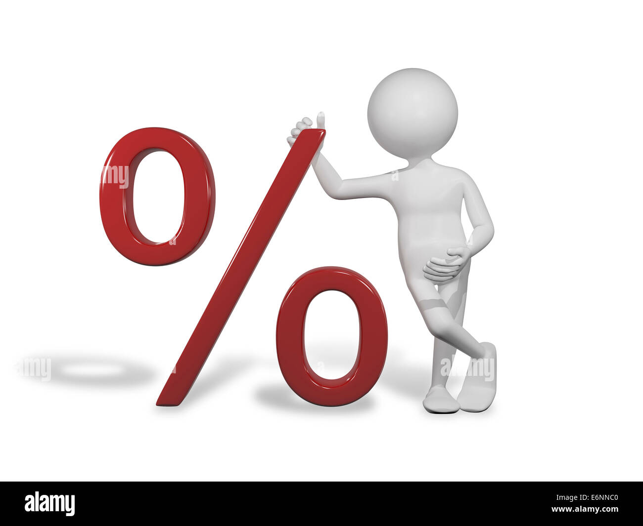 illustration abstract white man with a percentage Stock Photo - Alamy