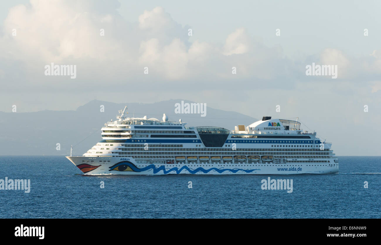 Cruise ship Aidablu off the coast of Italy Stock Photo - Alamy