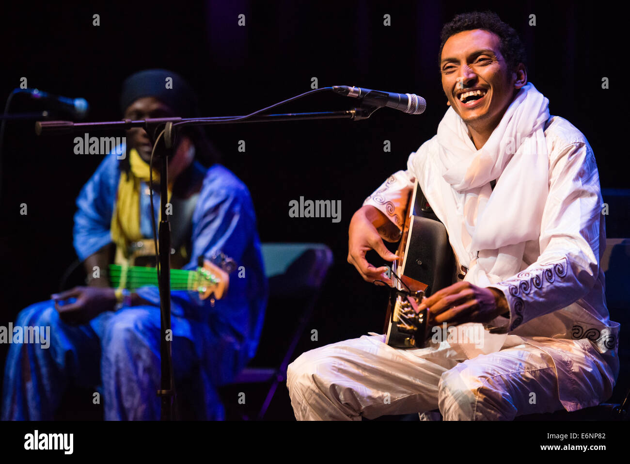 The Tuareg singer-songwriter and guitarist Bombino (Omara Moctar) at ...