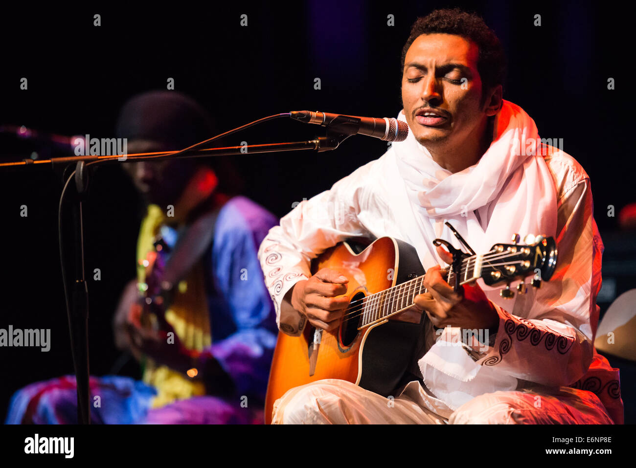 The Tuareg singer-songwriter and guitarist Bombino (Omara Moctar) at ...