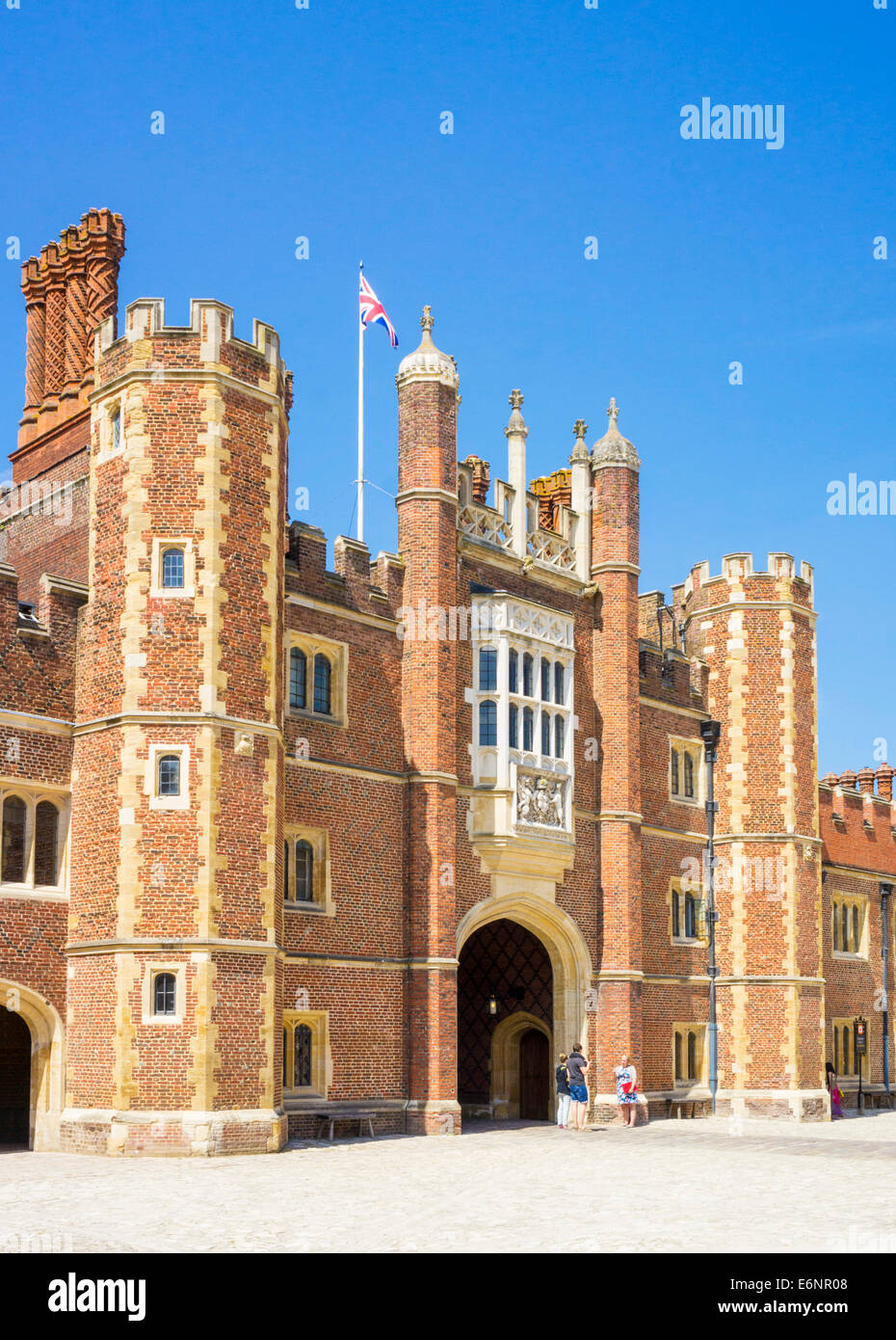 Hampton Court Palace Base Court and West Main Entrance London England ...