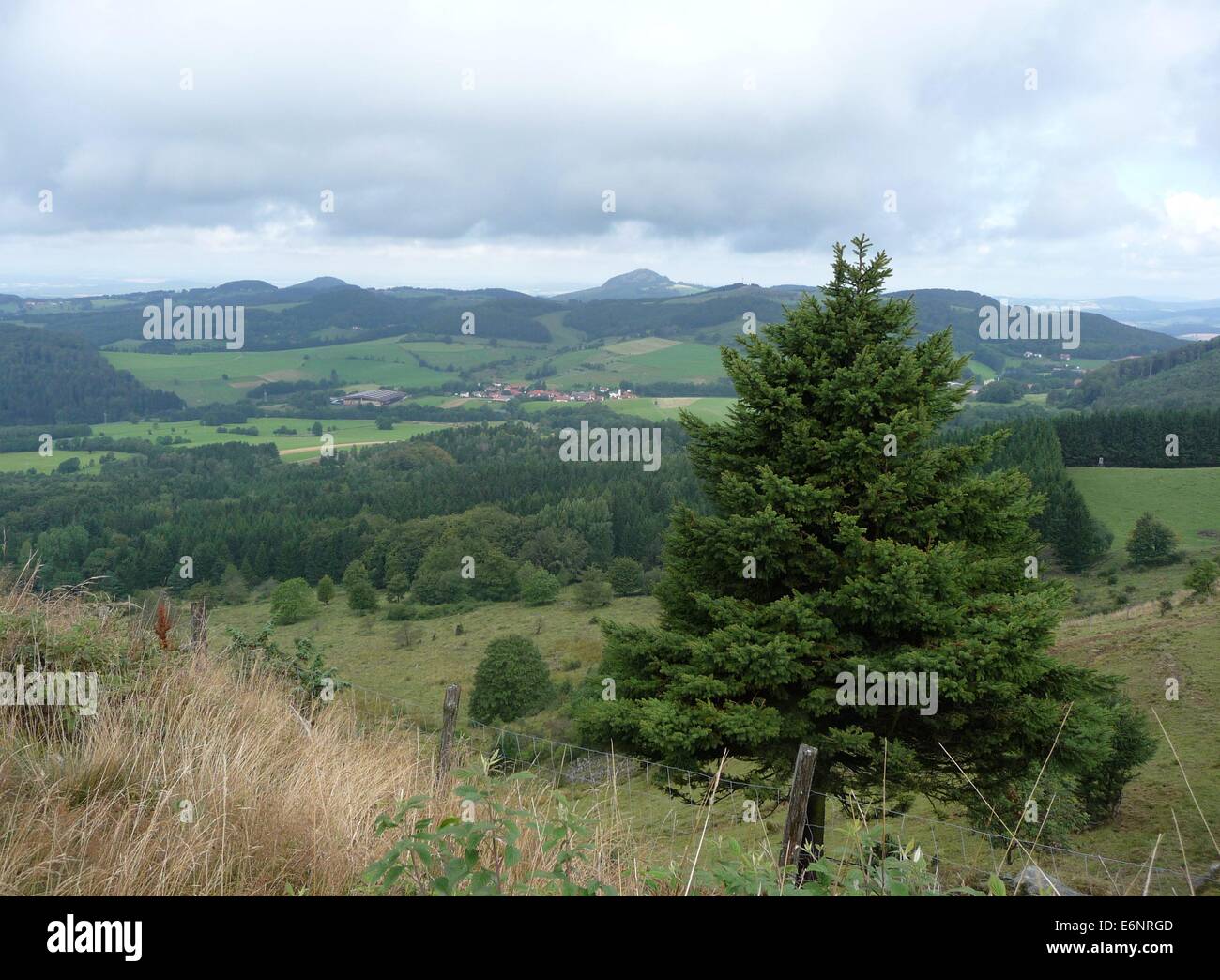 Pferdskopf mountain in the mountain area Rhoen in Hesse, Germany ...