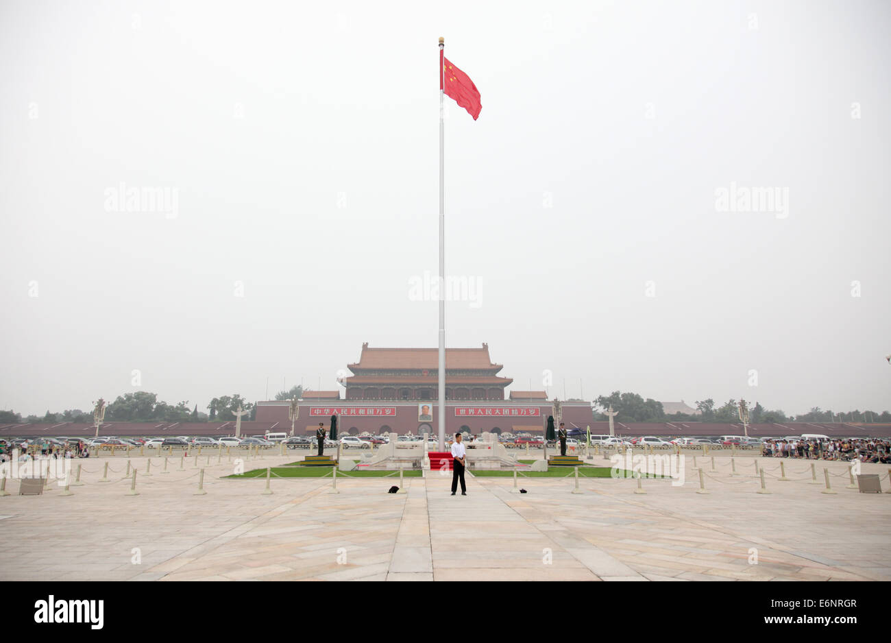 A Chinese flag blows on Tiananmen square in Beijing, China, 04 July ...