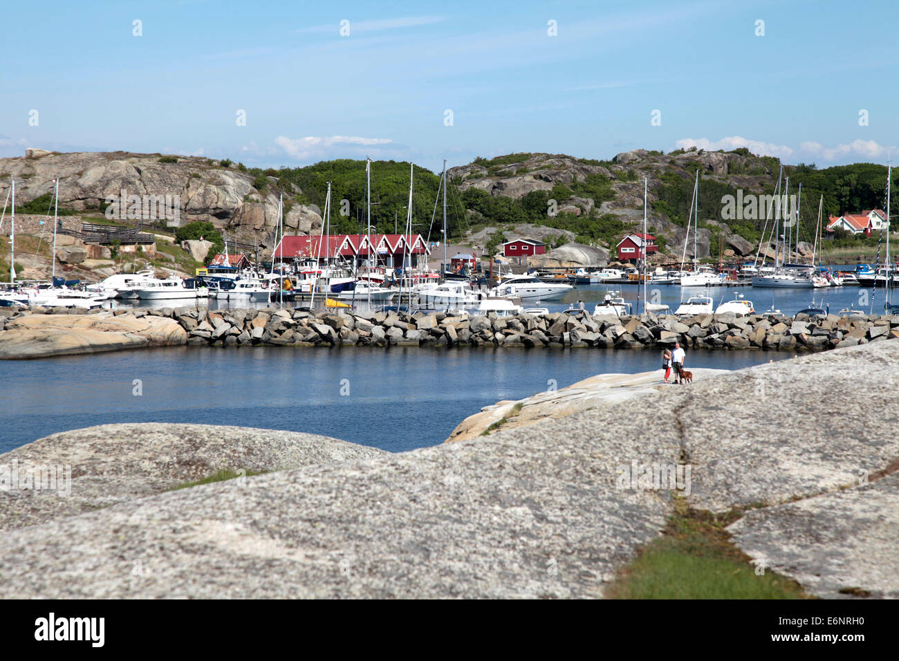 Fishing port and marina at Verdens Ende. The Norwegian end of the world ...