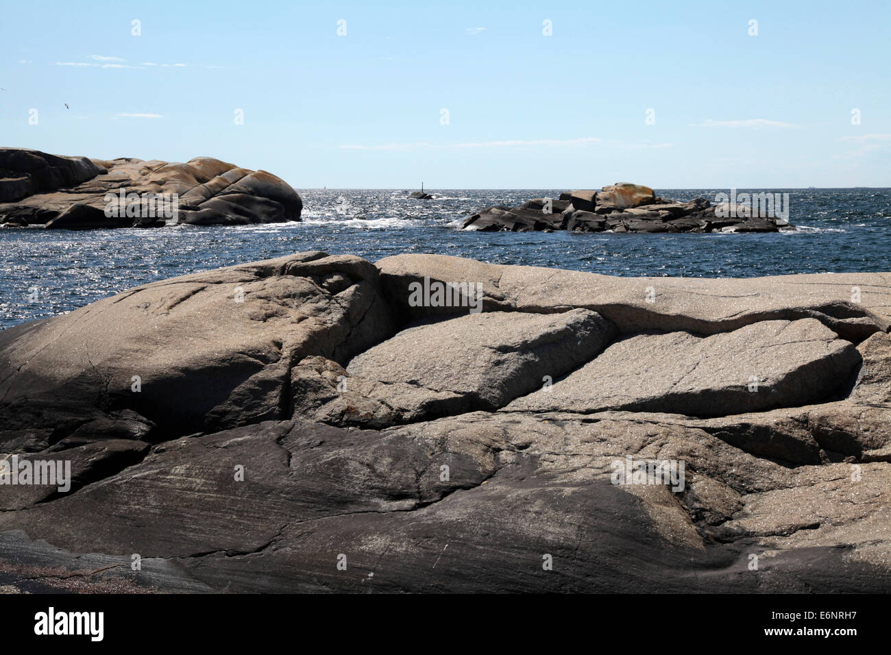 Numerous small islands form the skerry landscape around Stavern. A ...