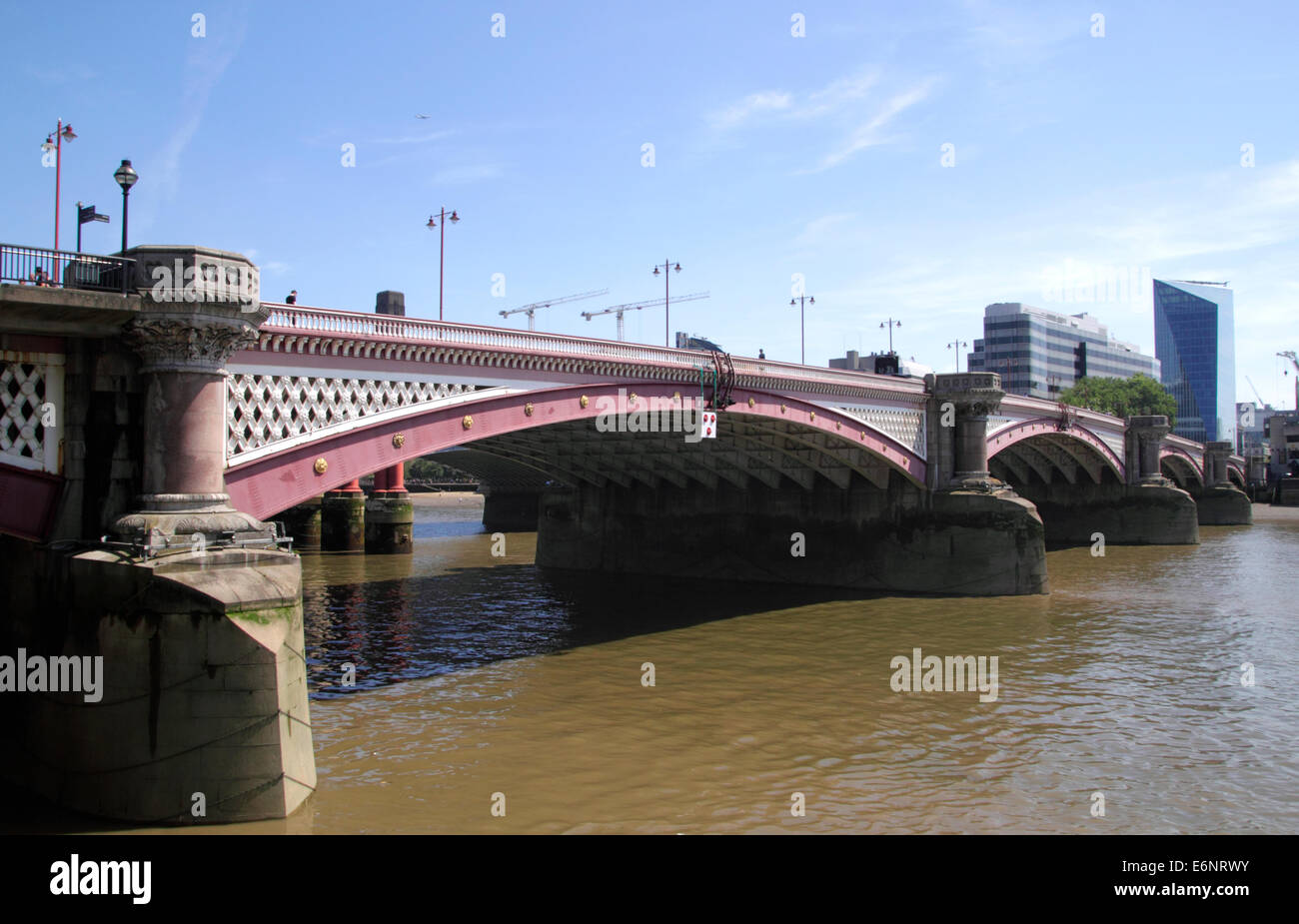Blackfriars Bridge London view from Victoria Embankment Stock Photo - Alamy