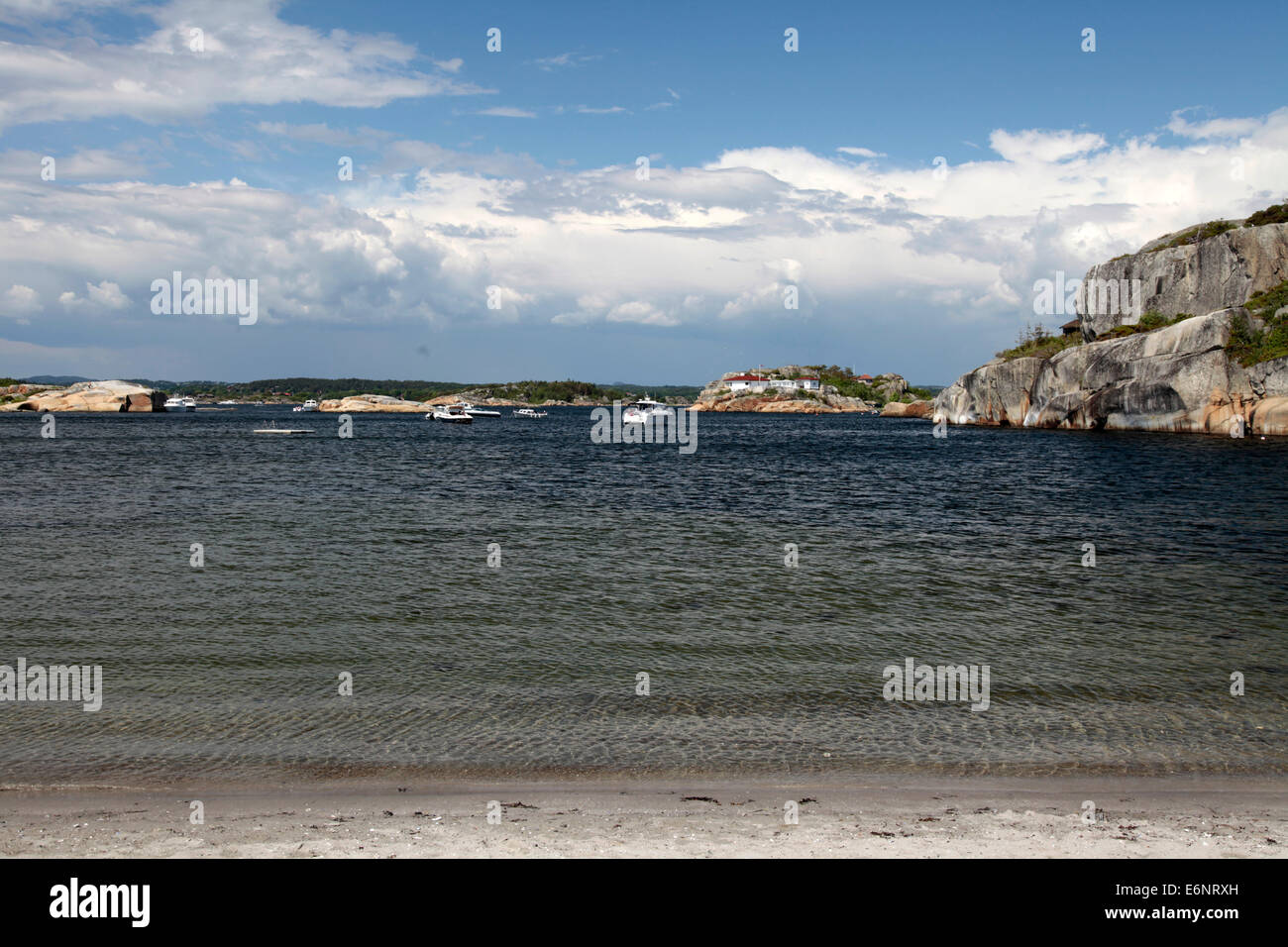 Numerous small islands form the skerry landscape around Stavern. A ...