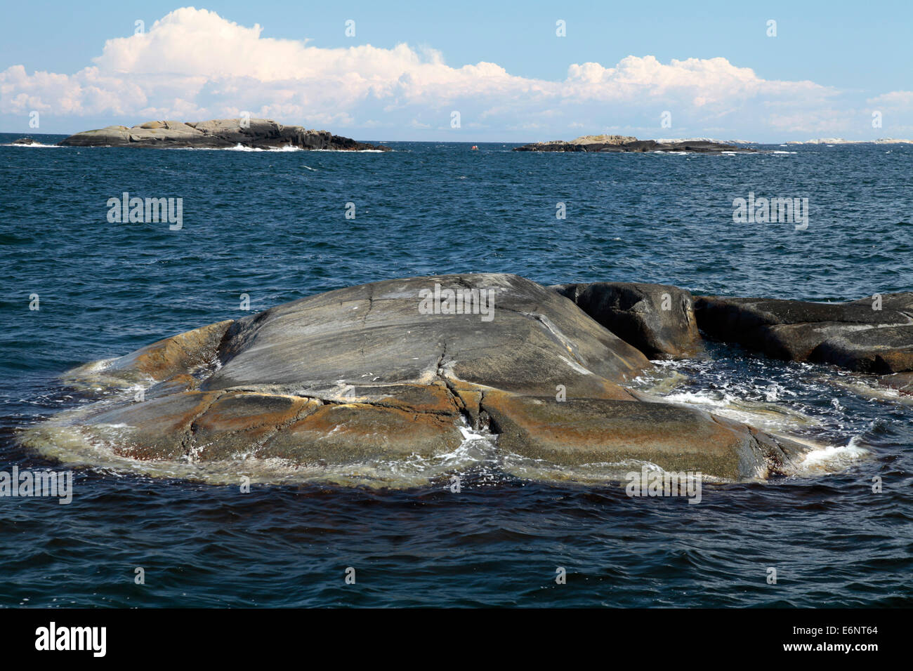 Numerous small islands form the skerry landscape around Stavern. A ...