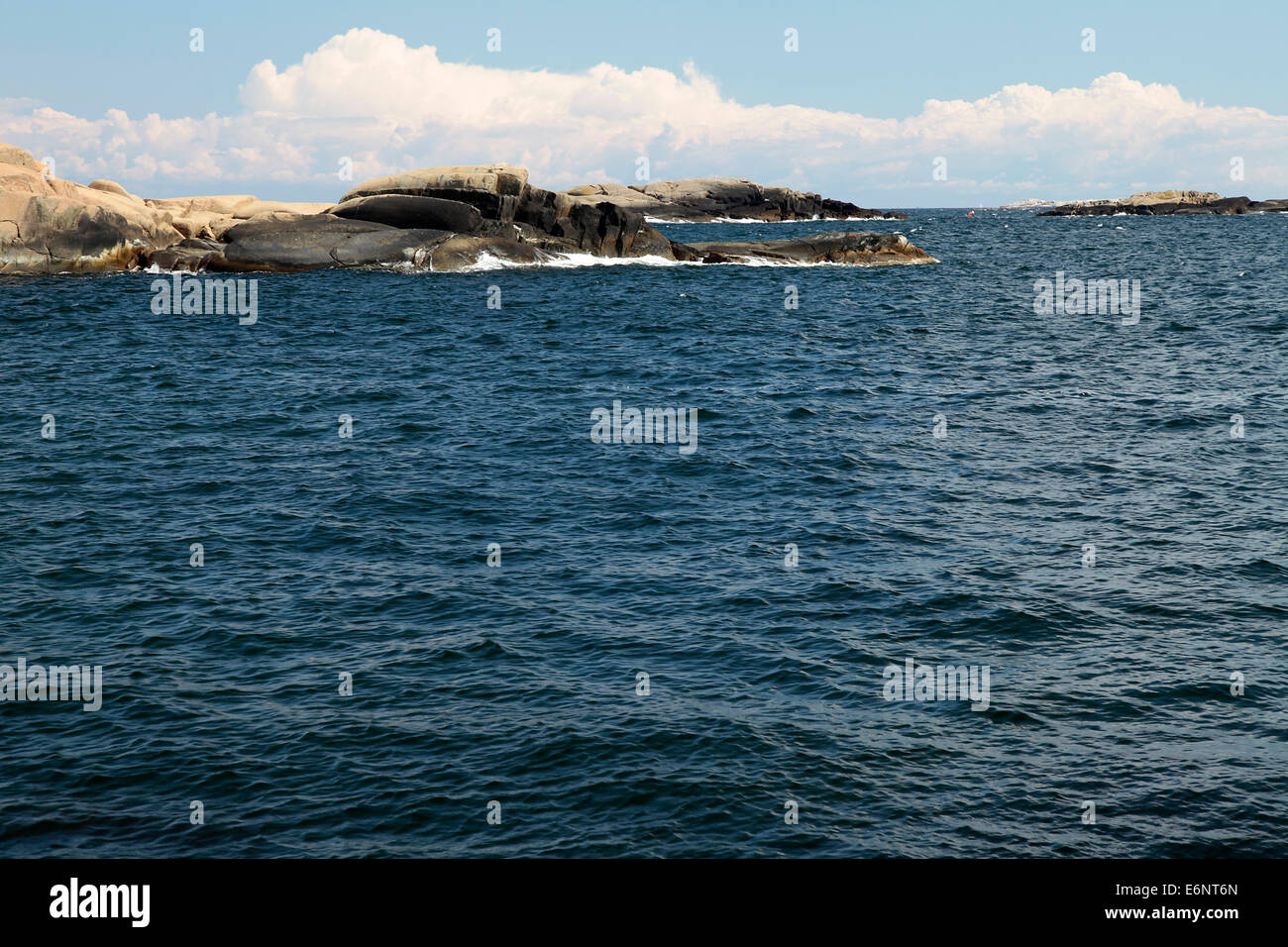 Numerous small islands form the skerry landscape around Stavern. A ...