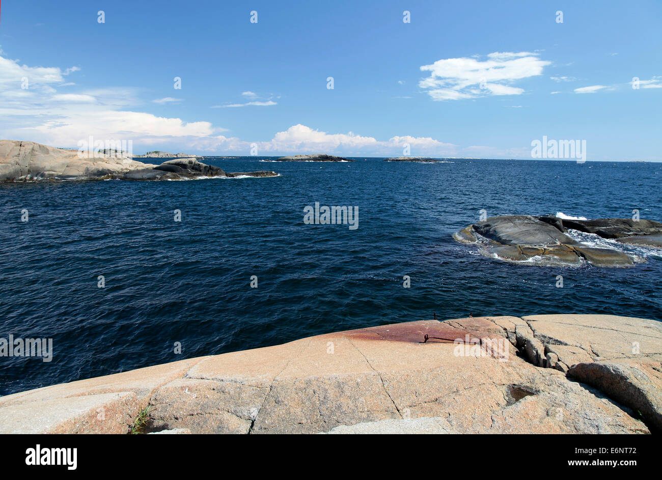 Numerous small islands form the skerry landscape around Stavern. A ...