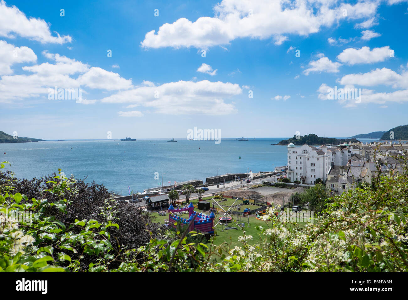 View over Plymouth Hoe in summer, Plymouth, Devon, England, UK Stock ...