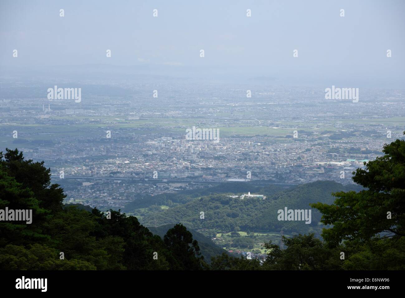 General view of Isehara city,Afuri Jinja,Mt Oyama,Isehara,Kanagawa ...